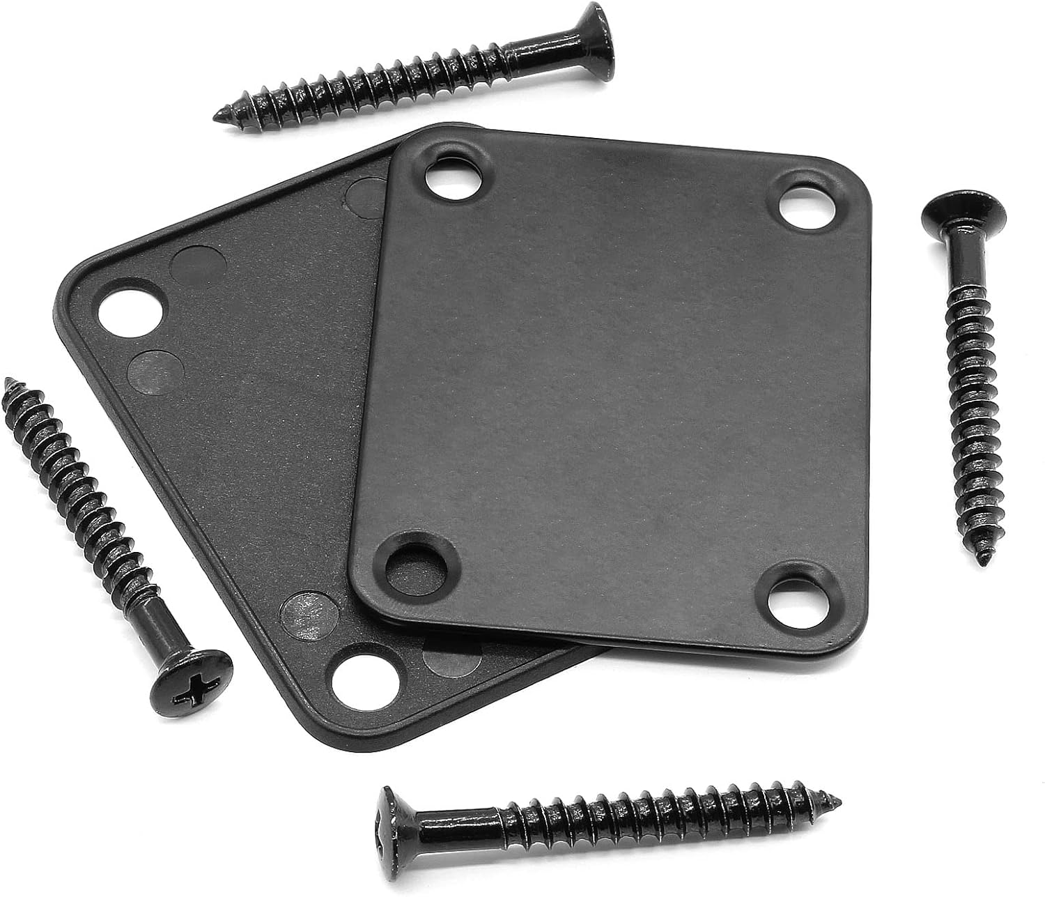 Amazon.com: Jersvimc Black Bass Guitar Neck Plate Replacement with ...