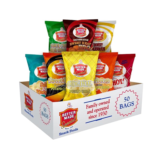 Amazon.com: Better Made Potato Chips - Choose Your Own Flavors! - 50 X ...