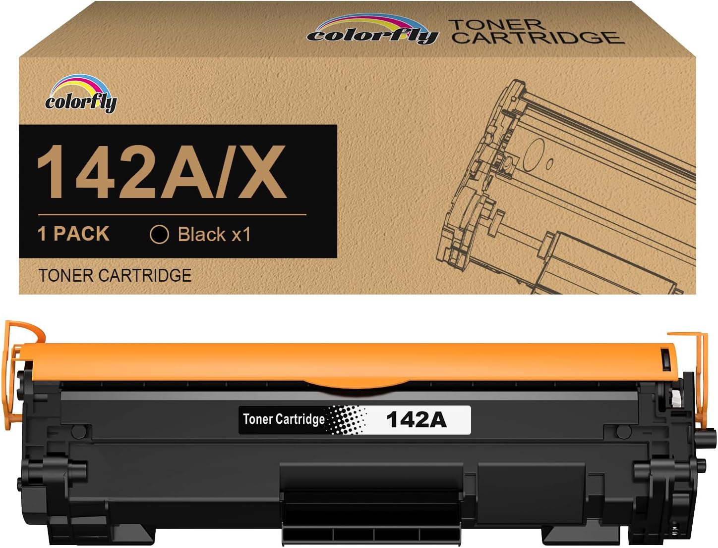 142A Black 142A W1420A 142X W1420X Toner Compatible with HP 142A W1420A ...