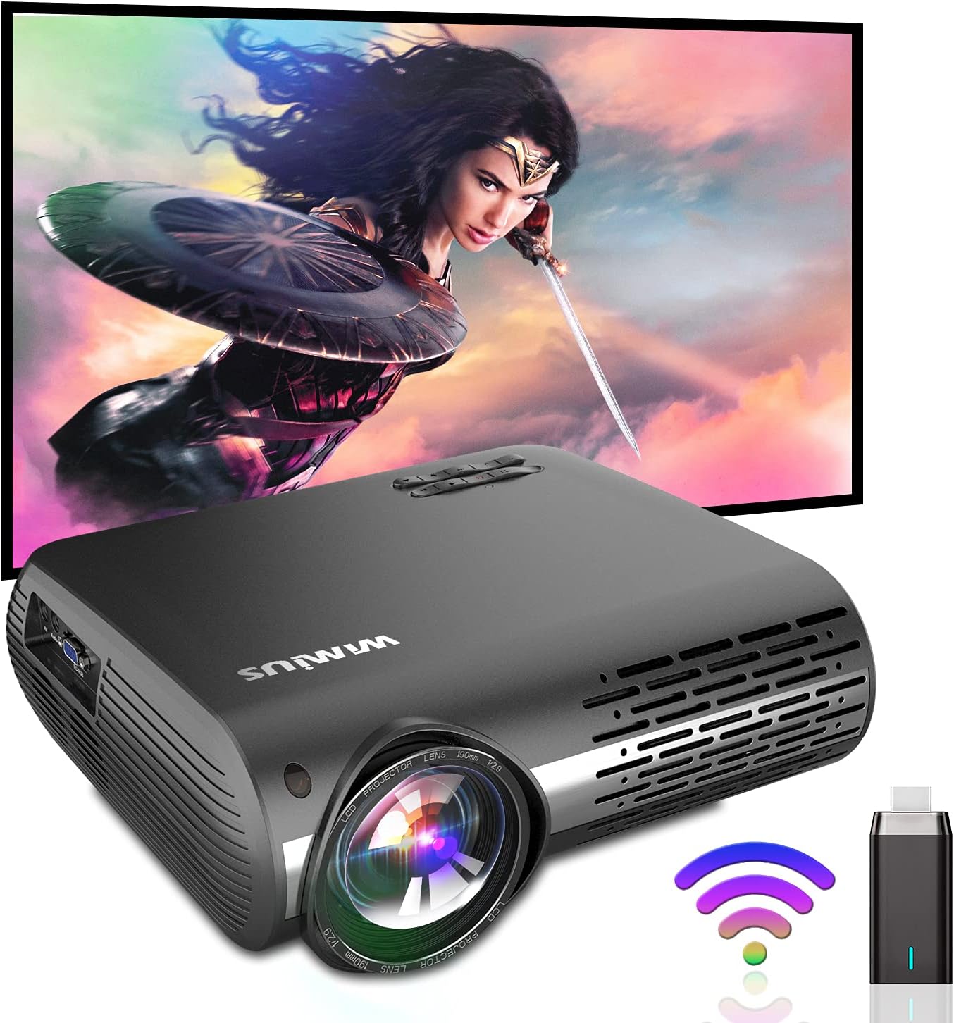 Proyector, WiMiUS 8000 Lúmenes Proyector Full HD 1920x1080P Nativo ...