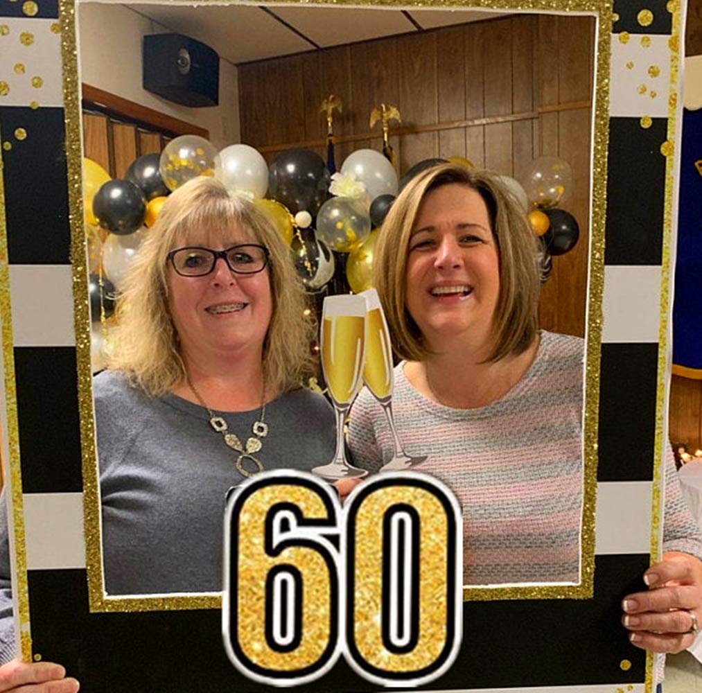 JeVenis Black Gold 60th Birthday Party Photo Booth Props 60th Birthday ...