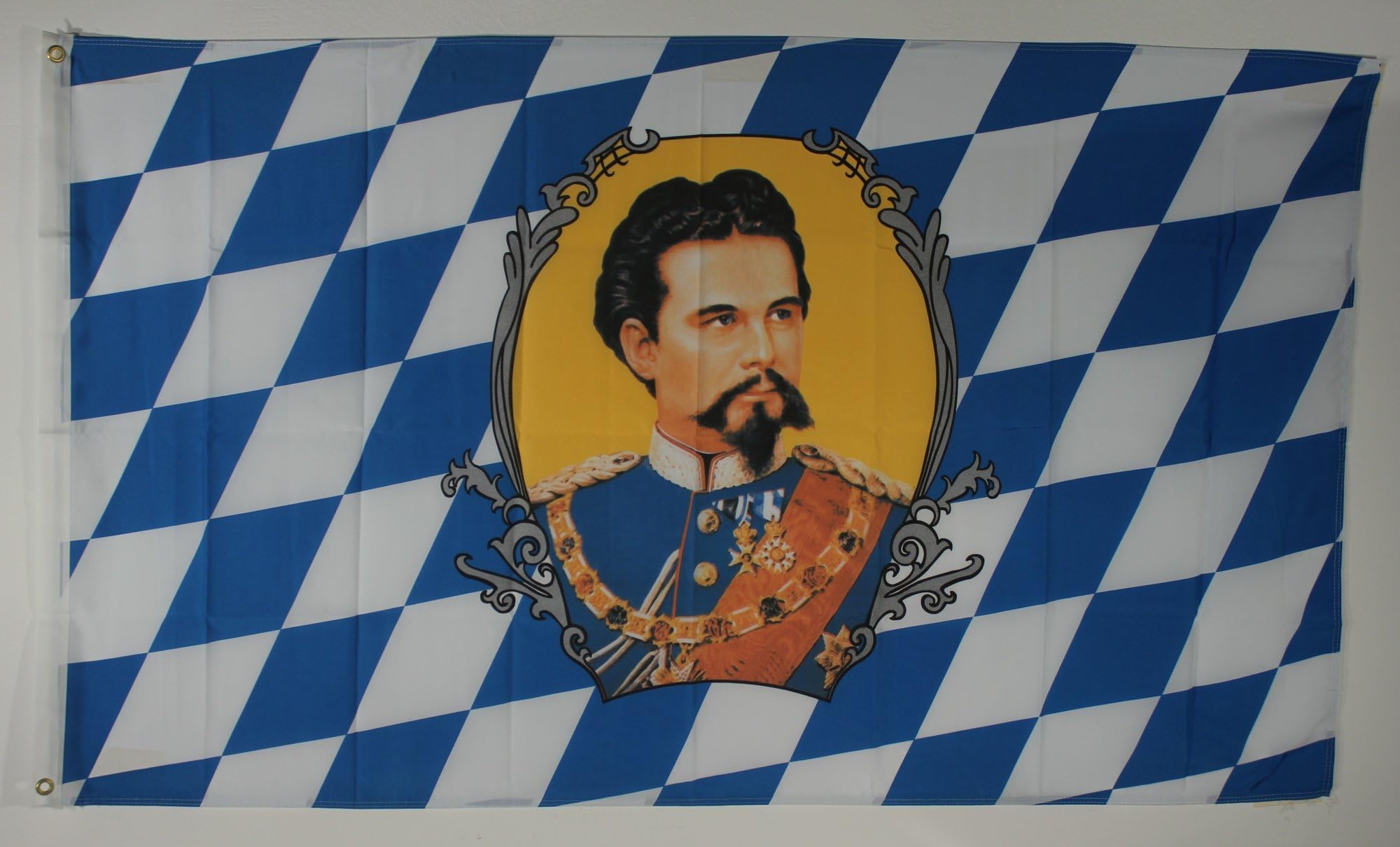 Flaggenking Flagge/Fahne, Bayern König Ludwig, wetterfest, mehrfarbig ...
