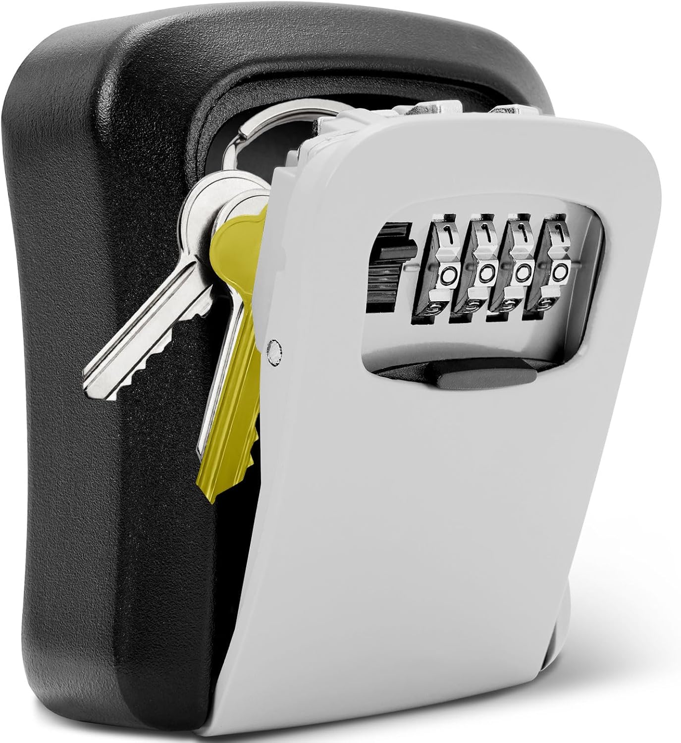 Key box, wall-mounted, 4-digit combination anti-theft key lock box, one ...