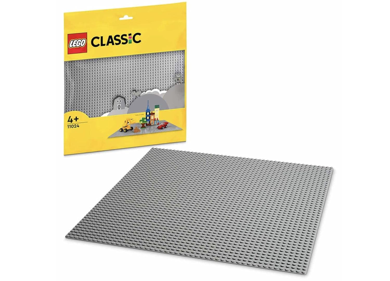 LEGO Classic Gray Baseplate 11024 Building Kit for Kids (1 Piece ...