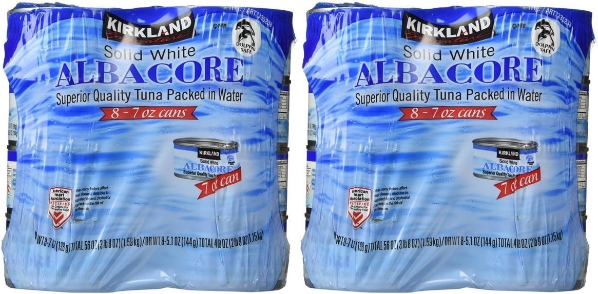 Amazon.com : Kirkland Signature Solid White Albacore Tuna, 7 Ounce - 8 ...