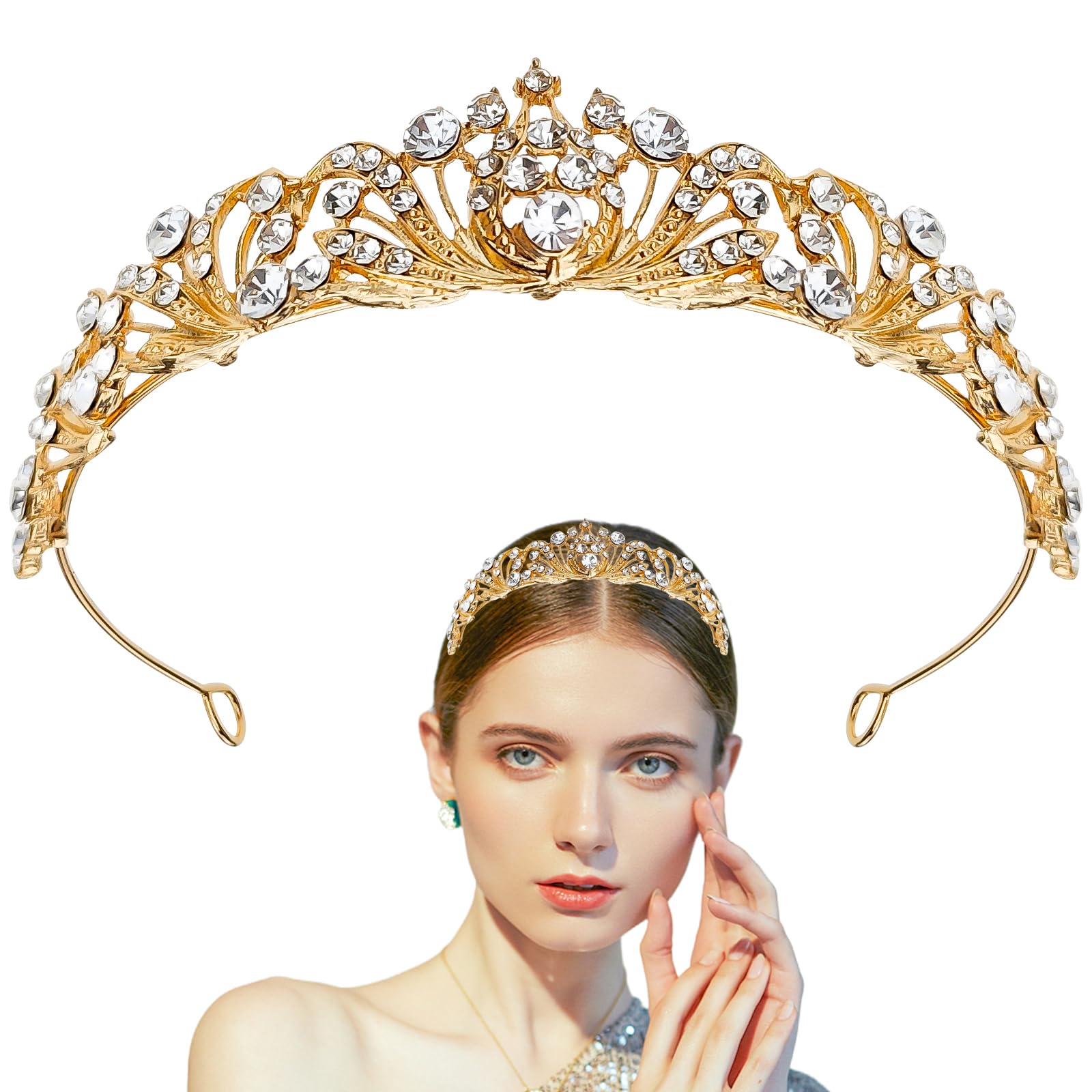 Amazon.com: Gold Tiara Crown for Women, Princess Tiaras for Girls ...
