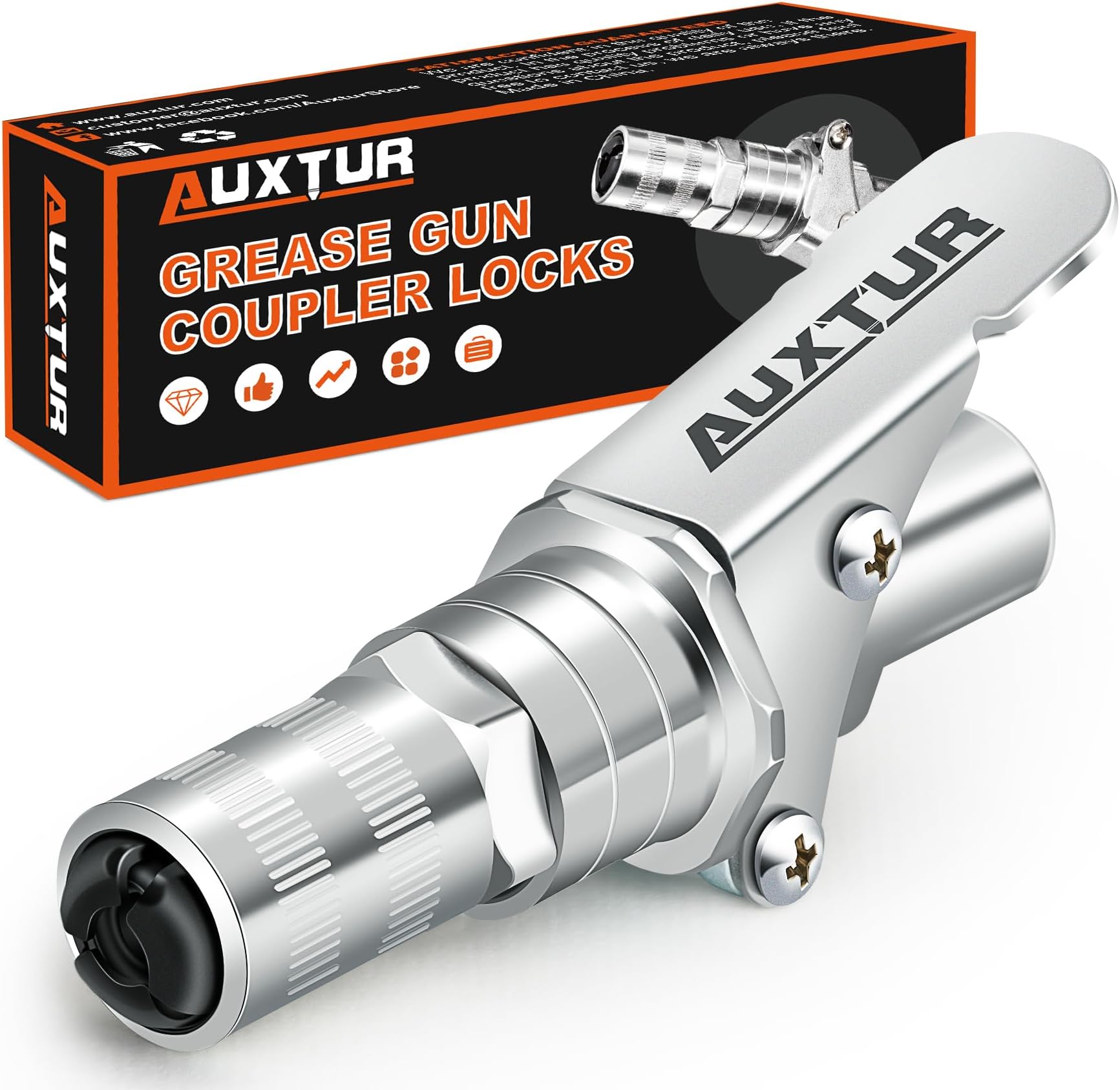 Amazon.com: SENONE Locking Grease Gun Coupler, Working Pressure 10000 ...