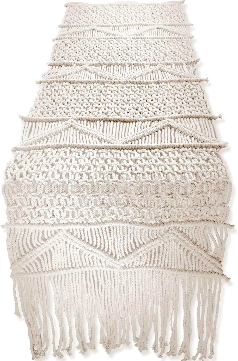 Amazon.com: Macrame Dining Table Runner – 86 x 13 Inches Long Wedding ...