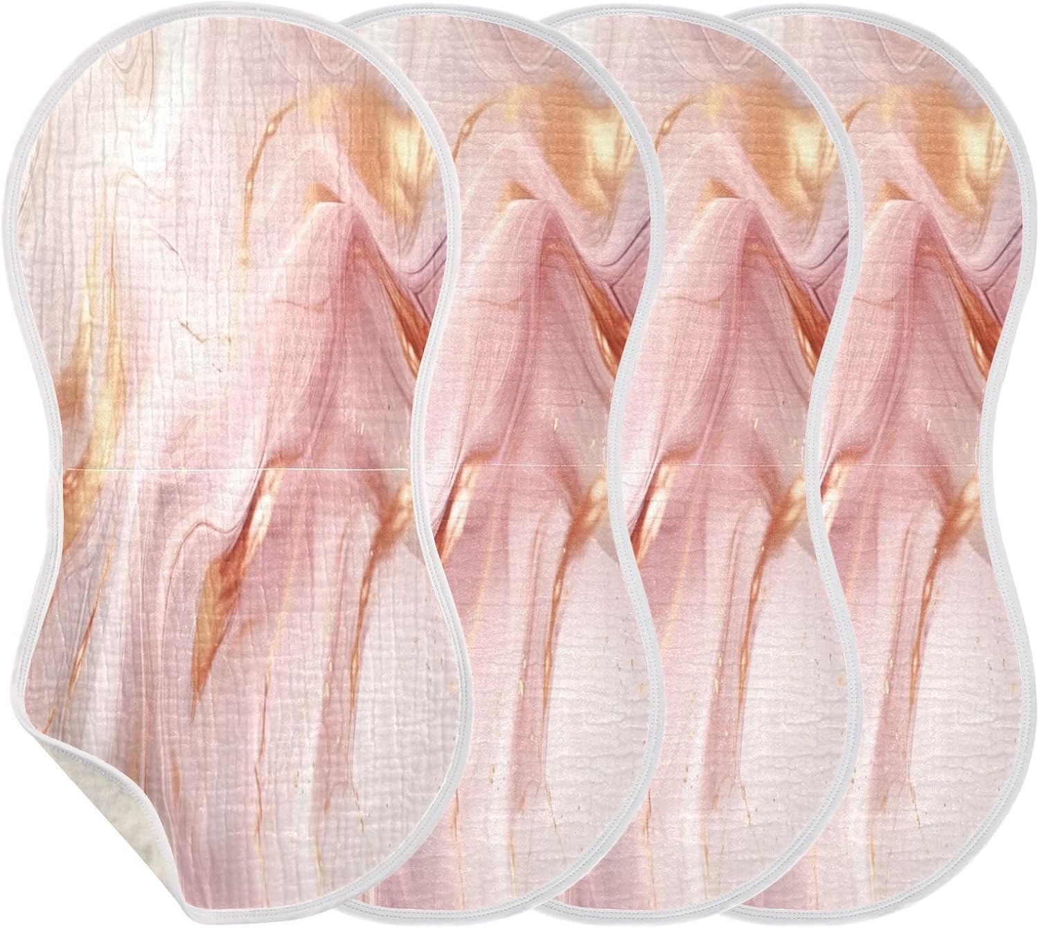 Amazon.com: Kigai Gold Marble Texture Baby Burp Cloths 4 Pack - Super ...