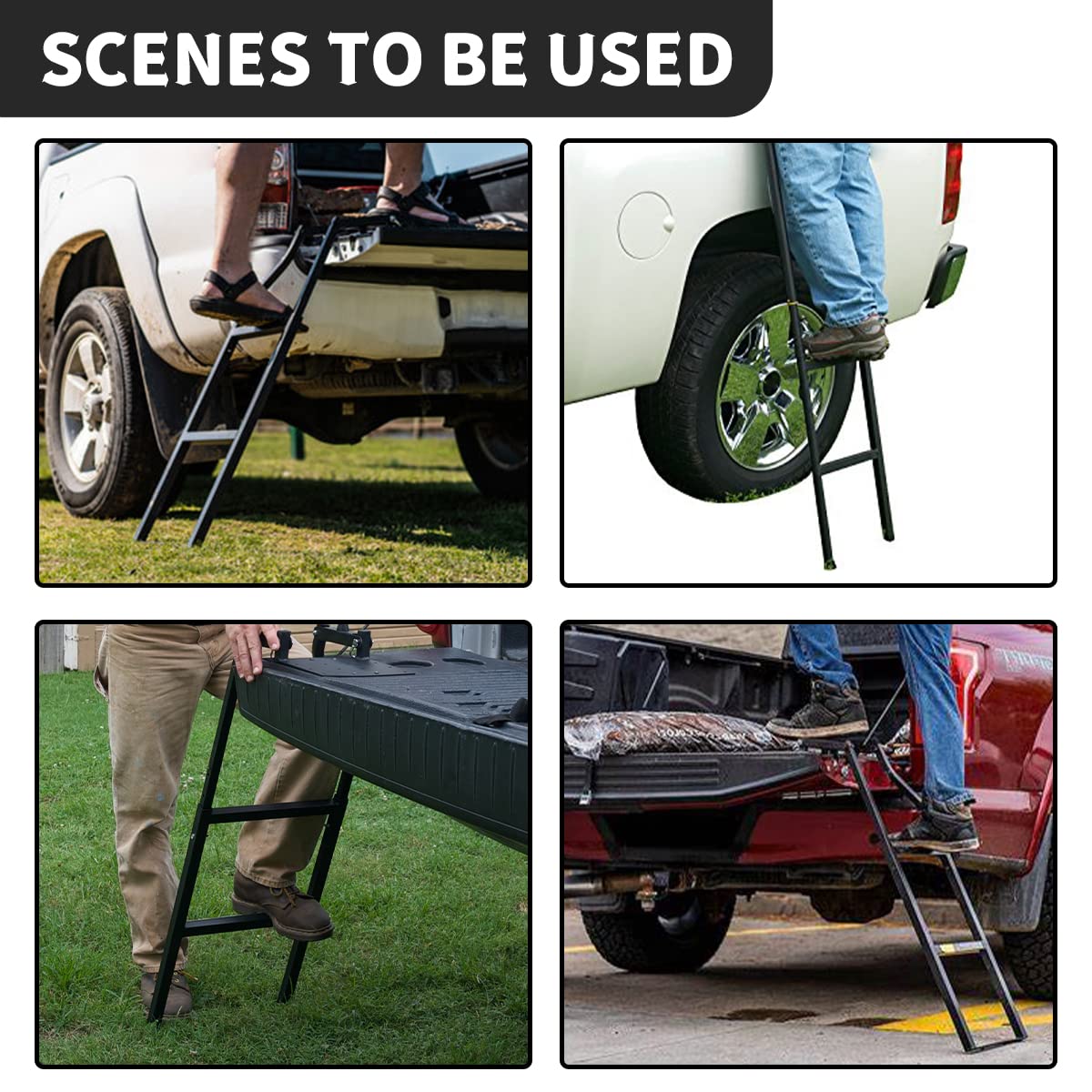 Tailgate Ladder Hawkley Pickup Truck , Universal Fit, Adjusted échelle ...