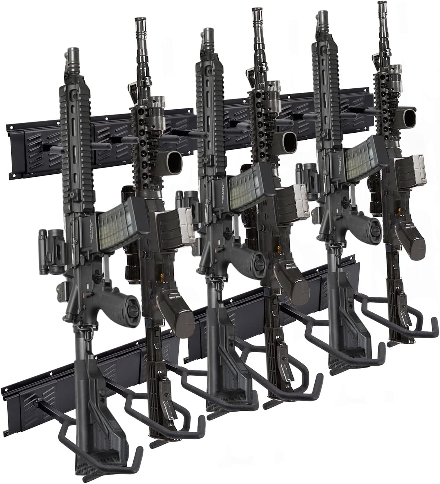 Amazon.com: Ganggend Indoor Gun Racks for Wall 6-Slot, Adjustable Gun ...