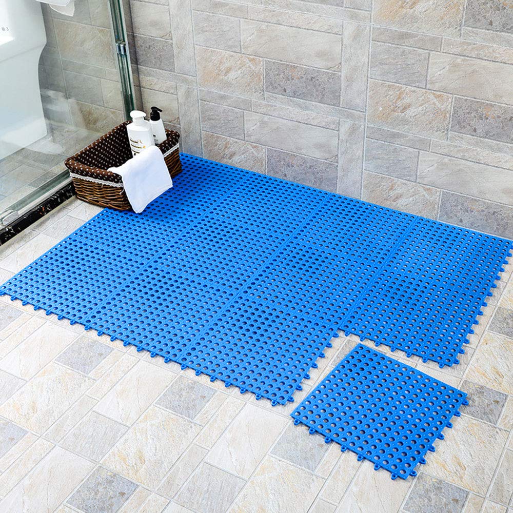ALFEEL 10Pcs Interlocking Soft PVC Non-Slip Tile Splicing Waterproof ...