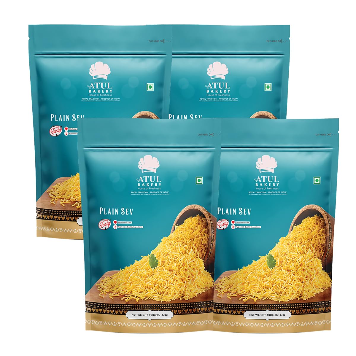 Atul Bakery Plain Sev, Crispy Snack Made From Chickpea Flour(Besan) And ...