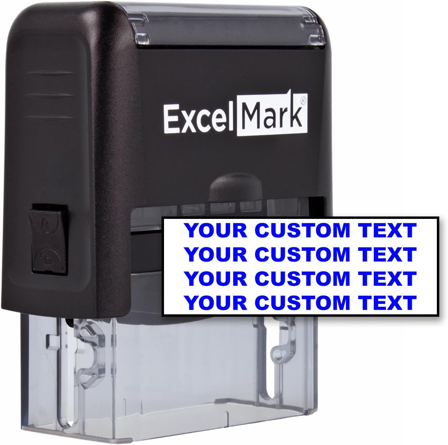 Amazon.com : Extra Large Self Inking Stamp - Custom Text Message - Up ...