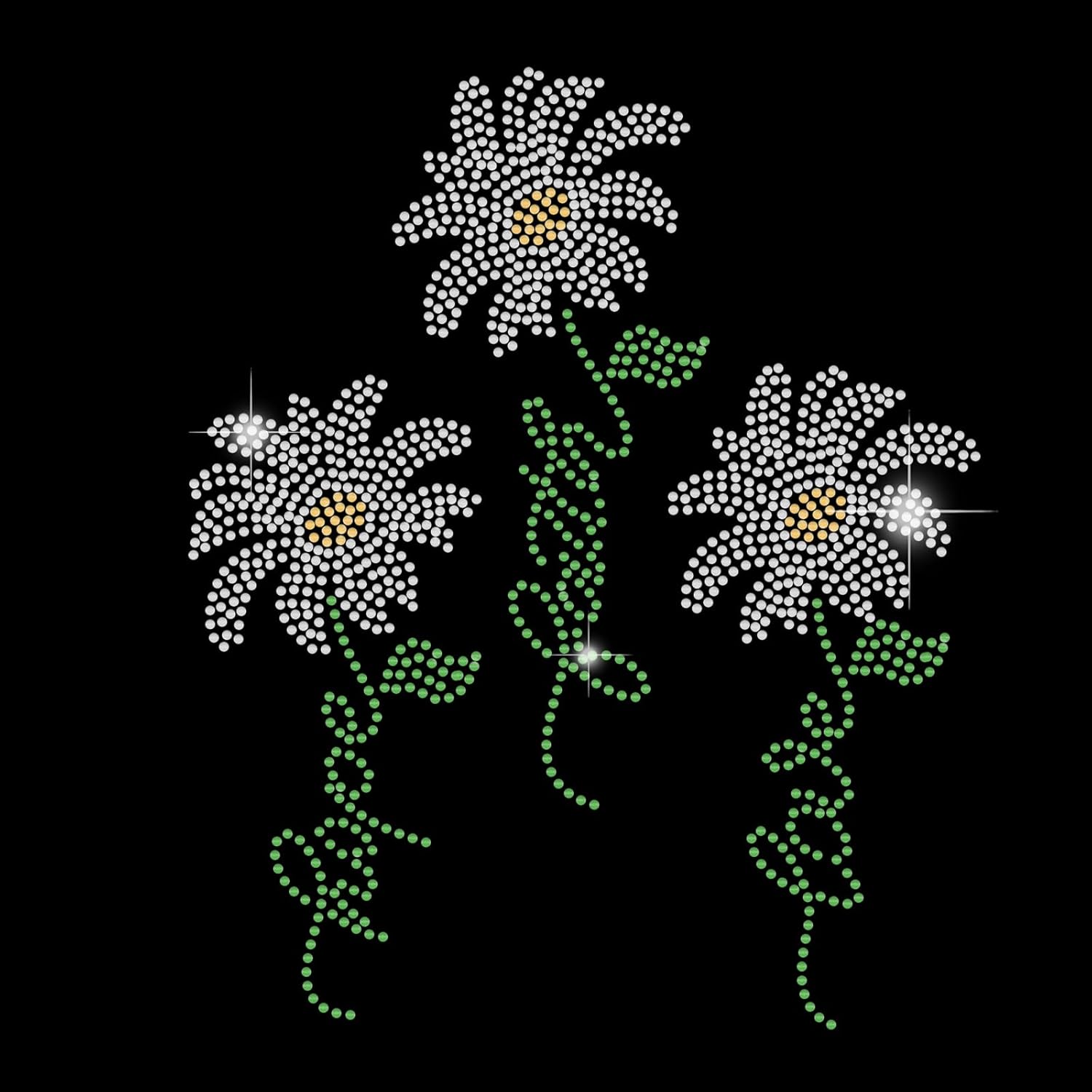 Amazon.com: SUPERDANT Iron on Rhinestones for Clothing Daisy Patch ...