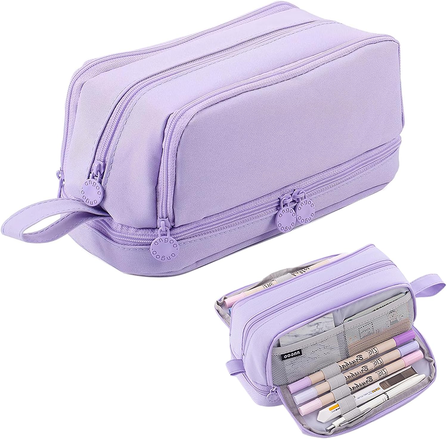 Runup Large Capacity Pencil Case, Pencil Case with 4 Compartments ...