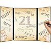 Amazon.com: DARUNAXY Black Gold 21st Birthday Party Decorations, Happy ...