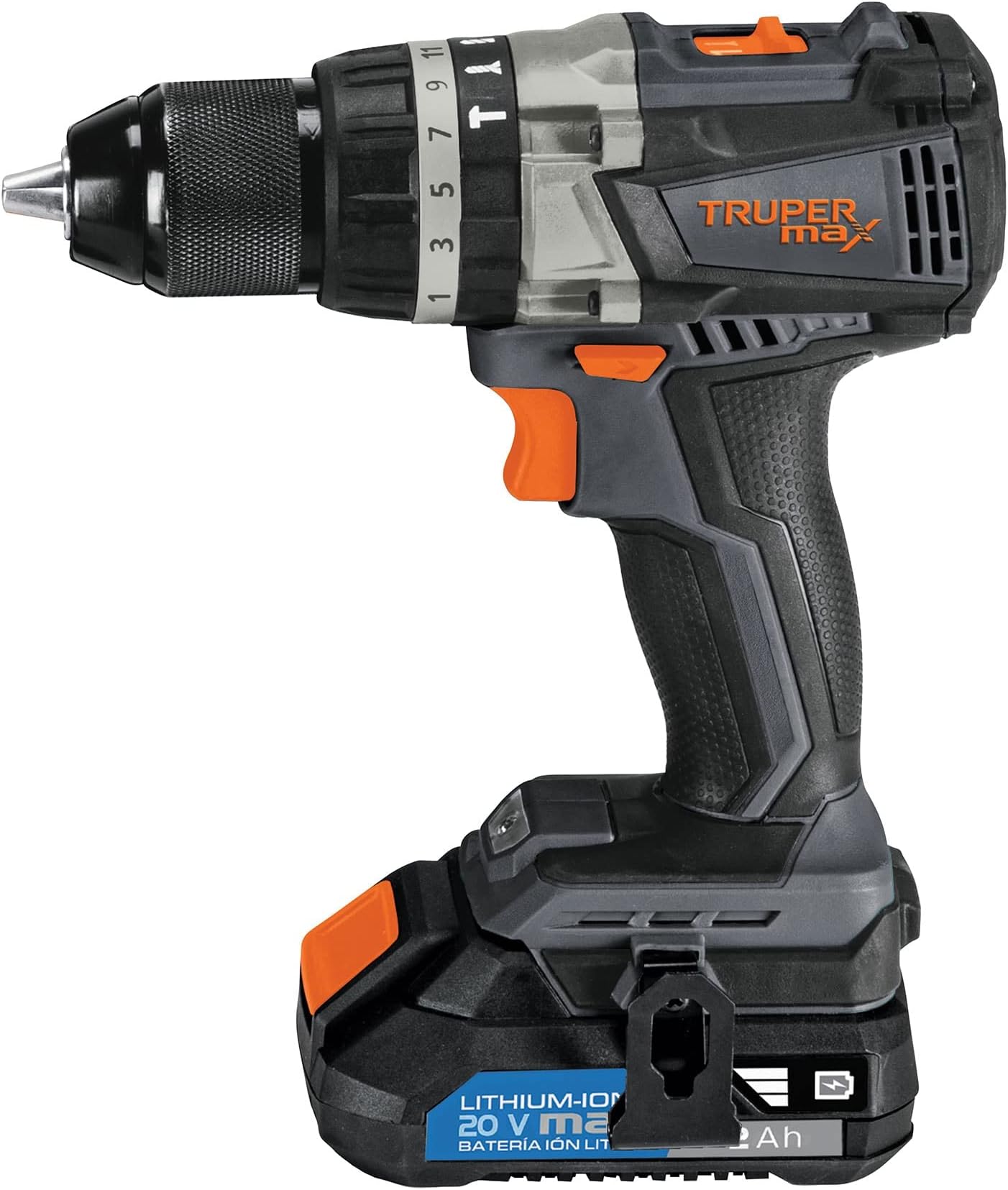 Truper PRO TALI-20A2, Taladro inalámbrico 1/2" 20 V brushless 1 batería ...