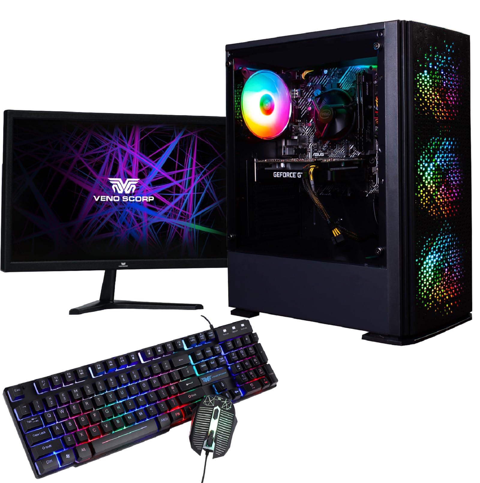 Veno Scorp Gaming PC Bundle 22” Set : Intel Core i5-16GB RAM, GT 1030 ...