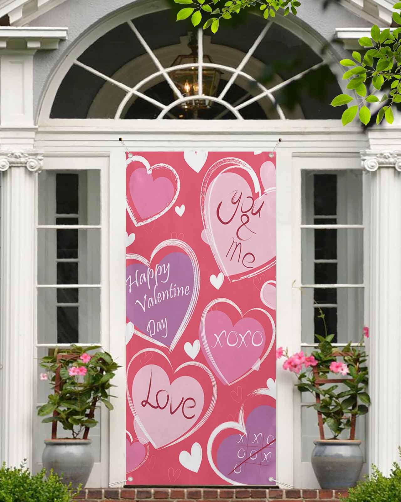 Puertas Dobles De San Valentín Ejemplo Decoración De Puertas