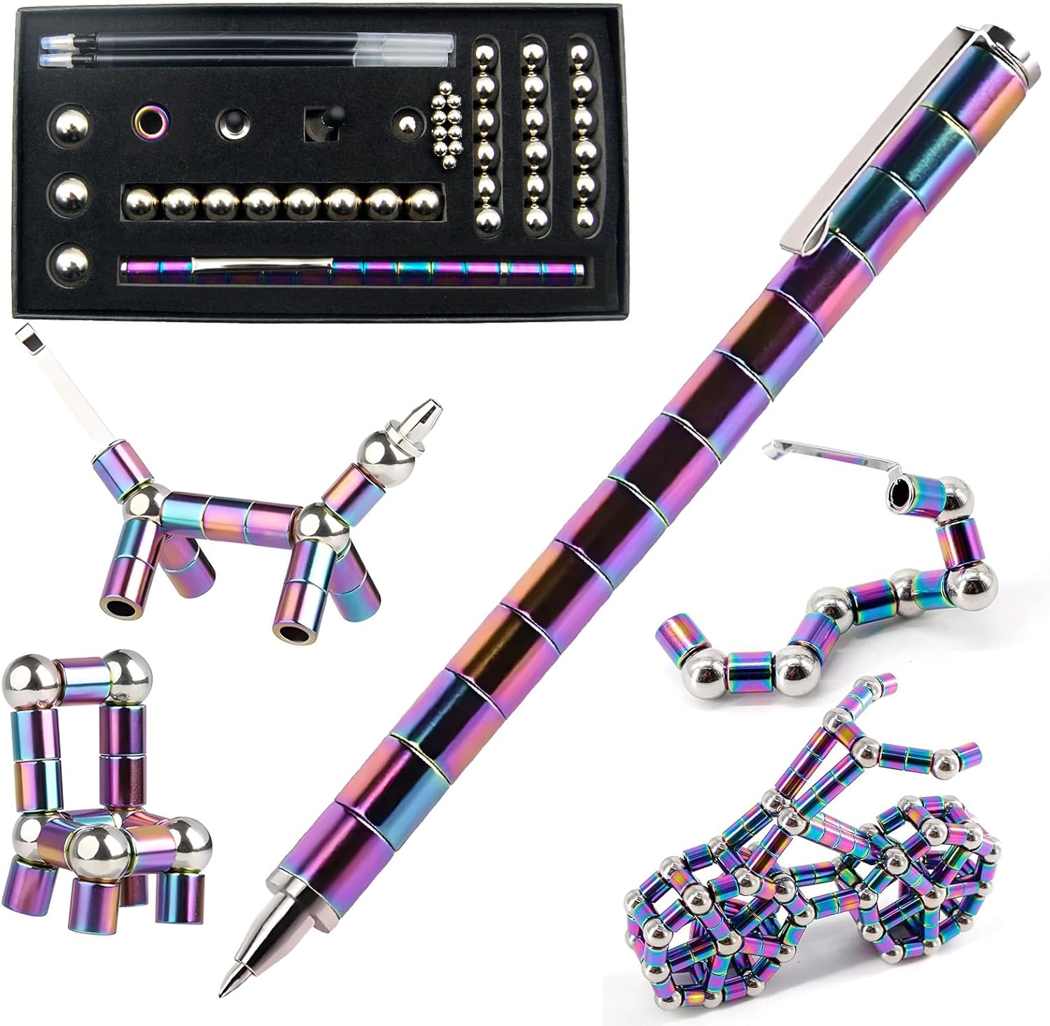 Amazon.com: Fidget Pen, Magnetic Fidget Toys Pen,Deformable Magnet ...