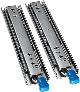 1 Pair Heavy Duty Locking Drawer Slides, Load Capacity Side Mount Full ...