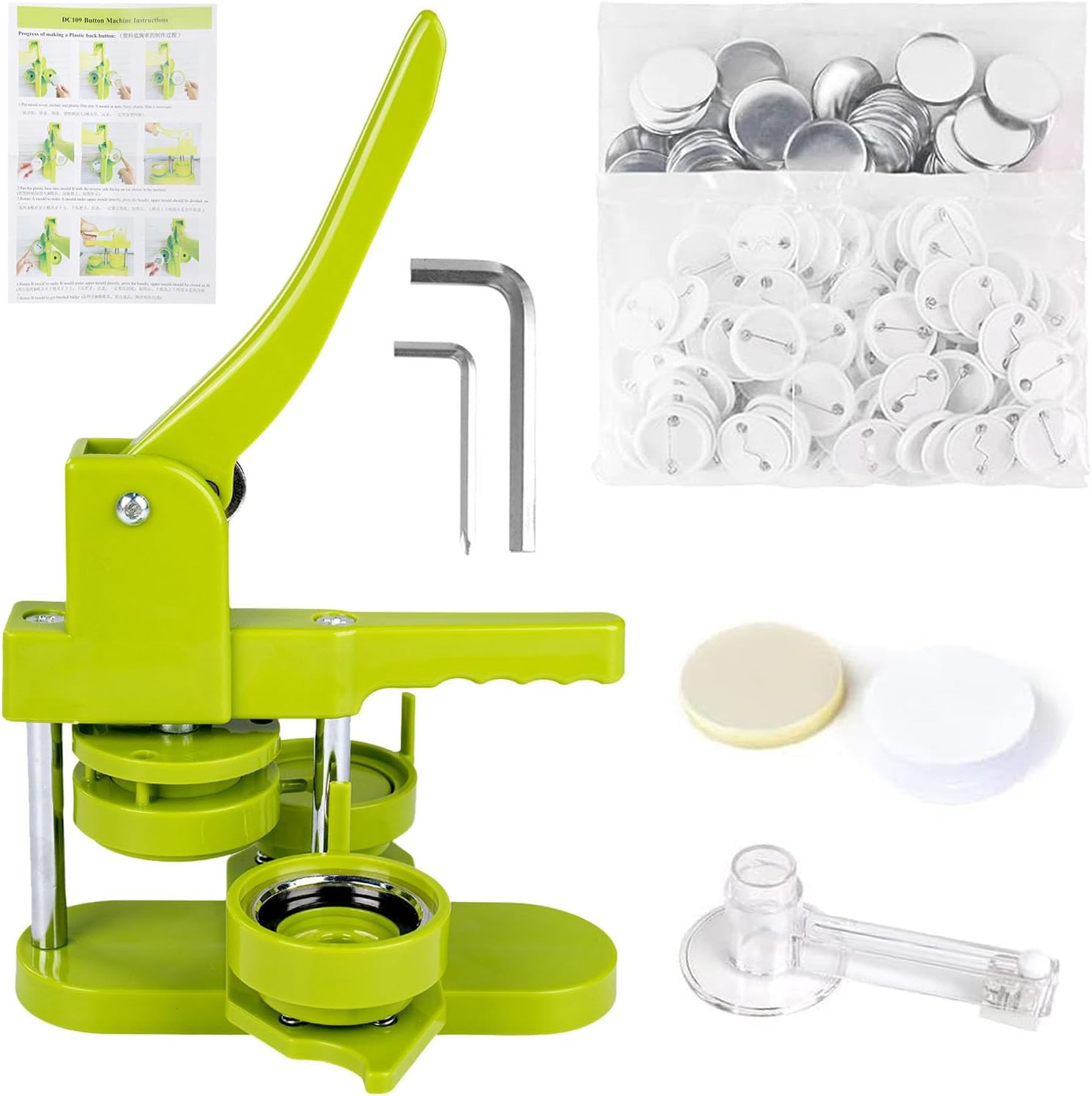 Jadeshay Máquina para Hacer Botones, 58MM/2.25IN Máquina para Hacer ...