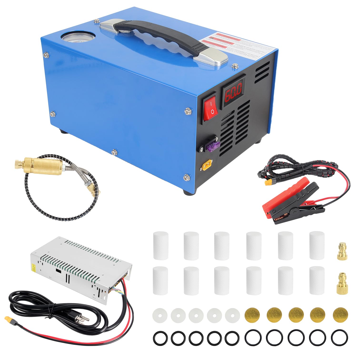 Amazon.com: Portable PCP Air Compressor 4500 PSI / 30 MPa: Built-In ...