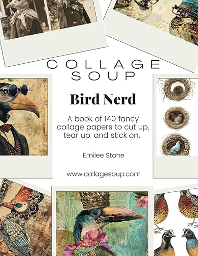 Collage Soup - Bird Nerd: A book of 140 fancy collage papers to cut up ...