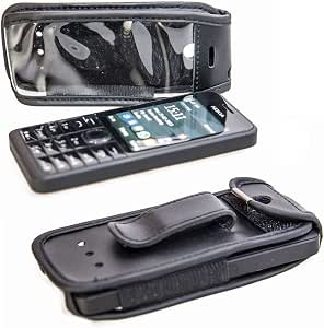caseroxx Leather-Case with belt clip compatible with Nokia 301 made ...