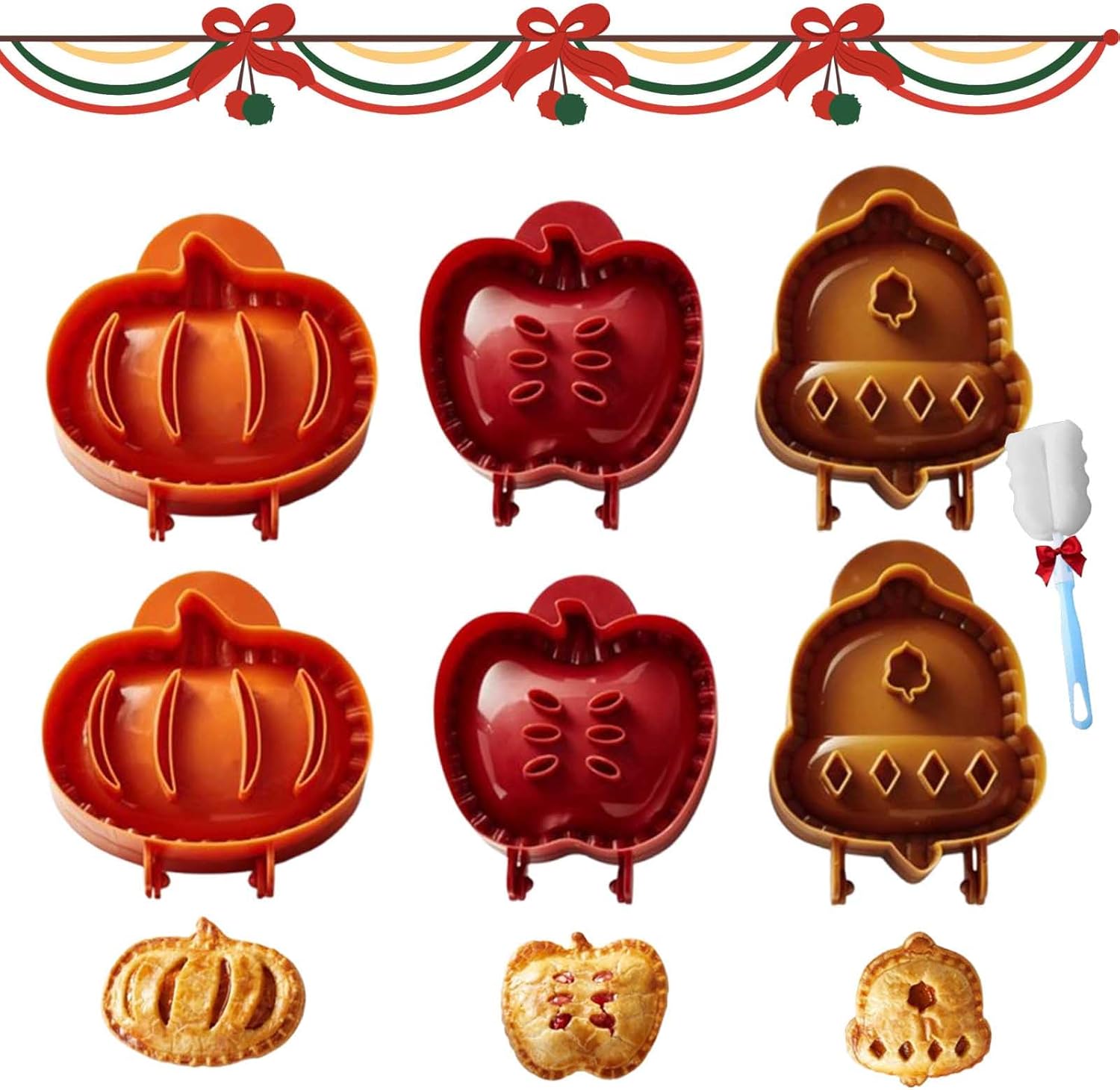 Amazon.com: Holiday Mini Pie Mold, Pie Molds for Baking, Dough Press ...