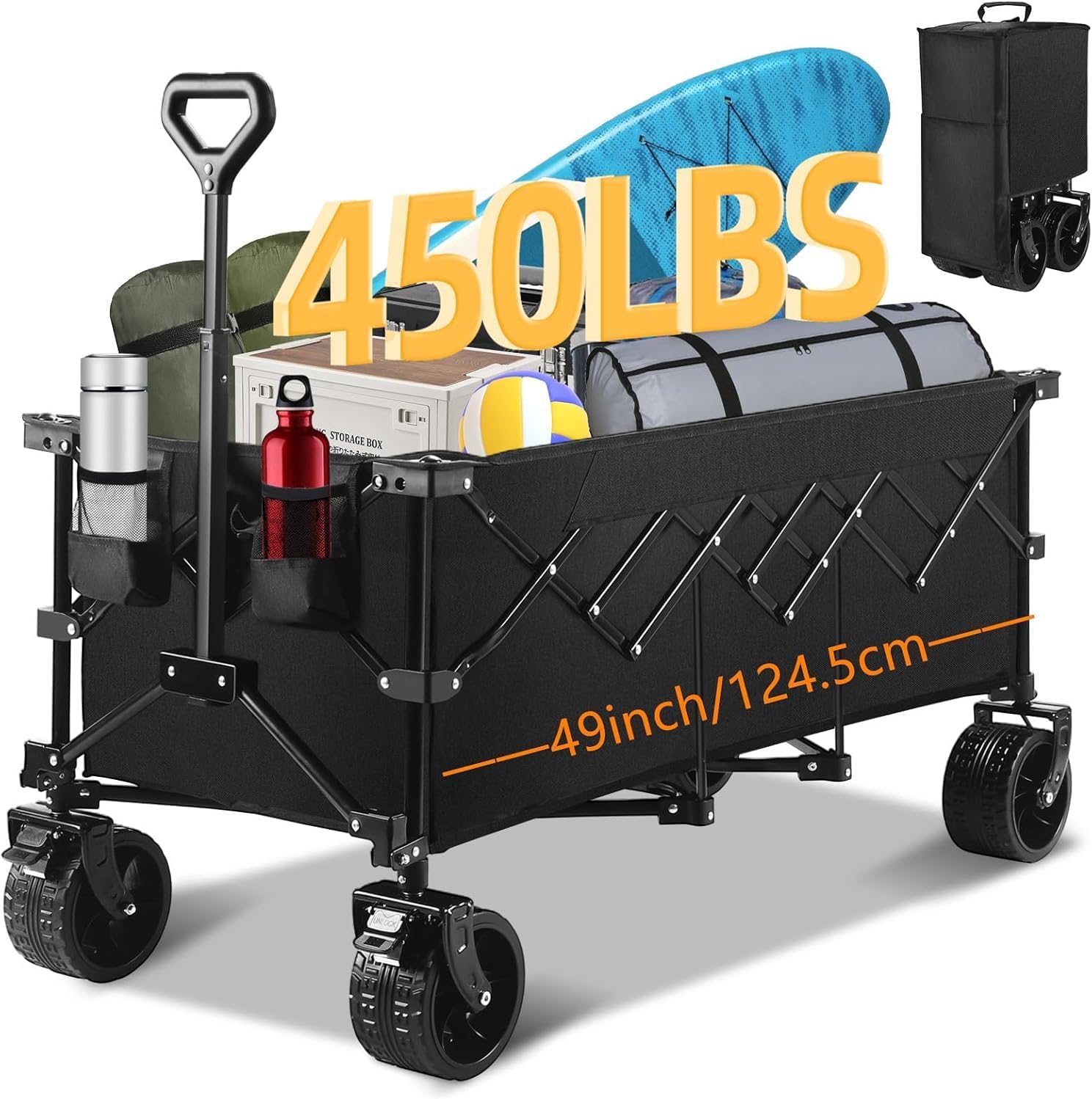 Amazon.com: AVAAR Collapsible Foldable Wagon Cart, Utility Cart, Large ...