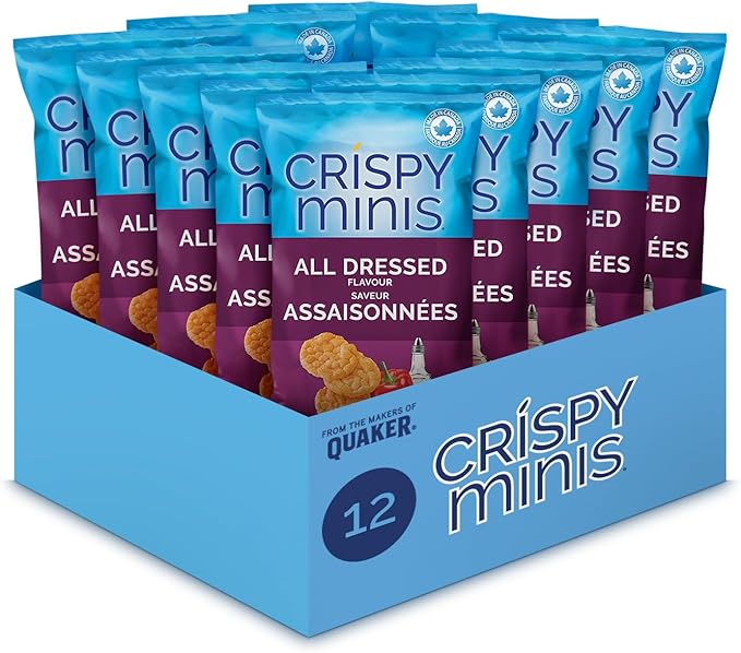 Crispy Minis All Dressed Flavour Brown Rice Chips, Multi-Pack, 100 g ...