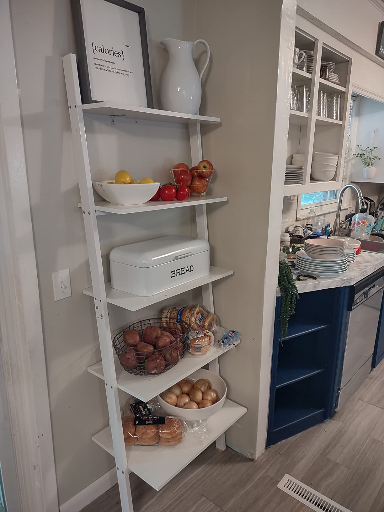 $13/mo - Finance mDesign 5-Tier Leaning Ladder Bookshelf - Rustic ...