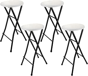 DRULINE 70 cm, 4 x inklapbare barkruk, stabiele, belastbare barstoel ...