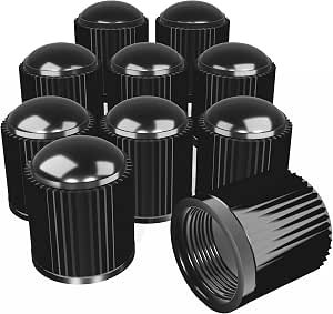 Dust Caps - 10 pieces - Tyre Valve Cap - Universal Dust Caps - Black ...
