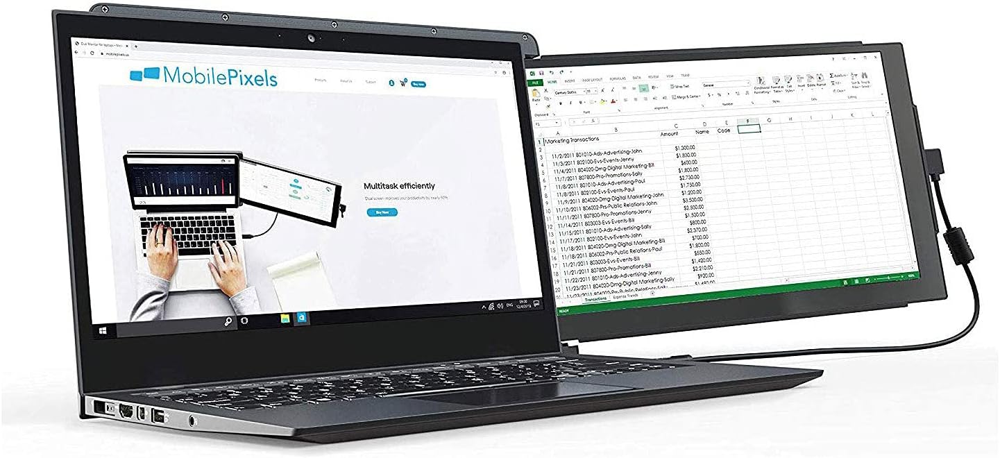 Amazon.com: Mobile Pixels DUEX Pro Portable Dual-Screen Attachable ...