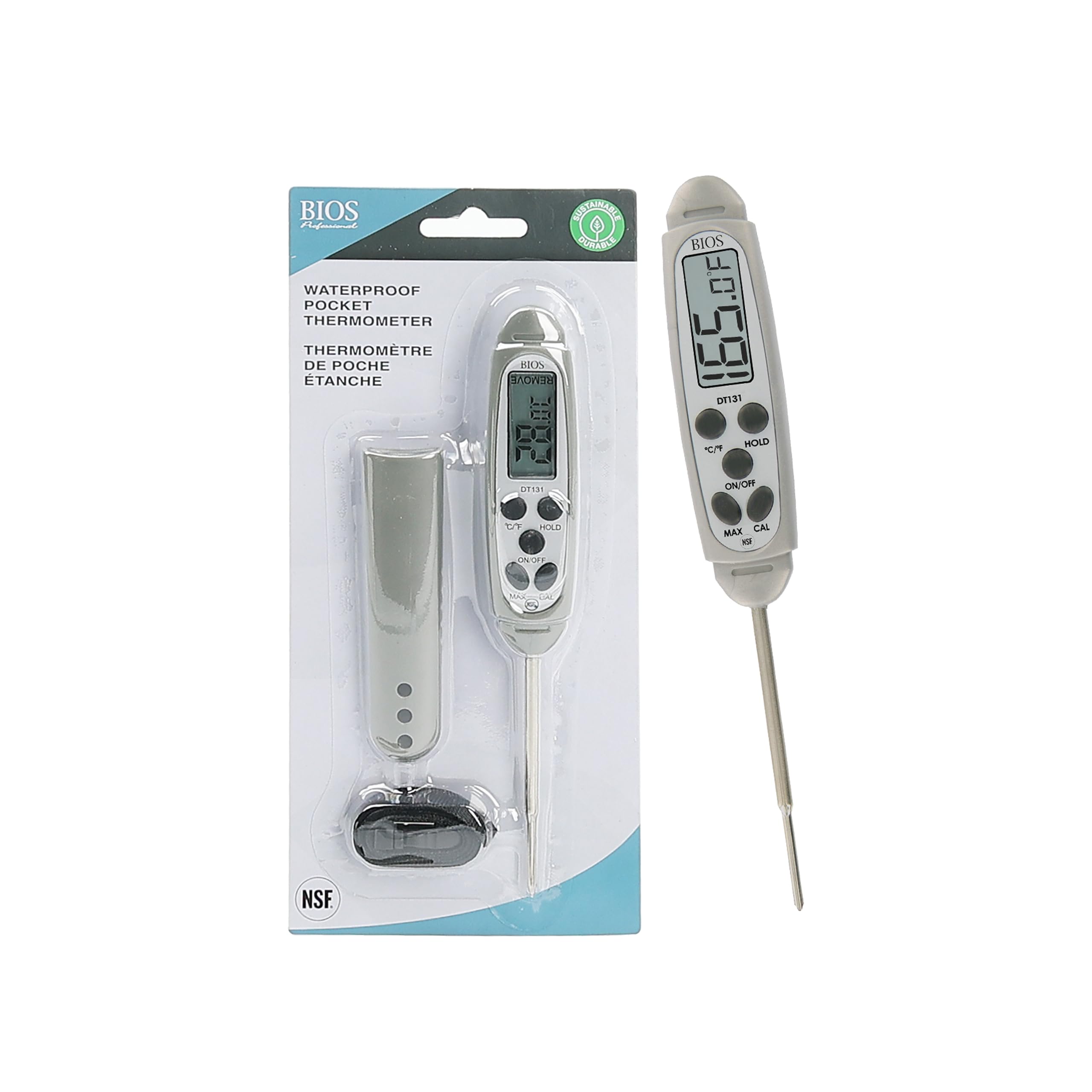 Bios Professional - Waterproof Pocket Thermometer (DT131) Grey : Amazon ...