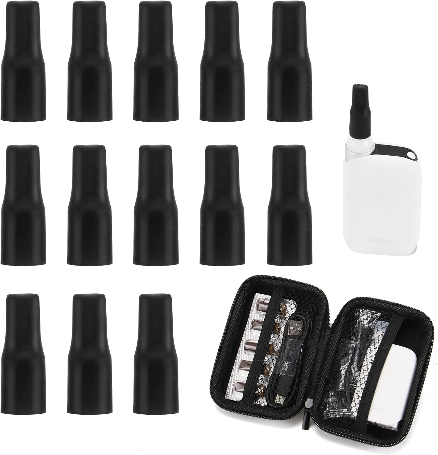 Amazon.co.jp: プルームテック プラス+ With / With2（ウィズ2）用 マウスピース30個セット (ブラック) および Ploom TECH Plus With ...