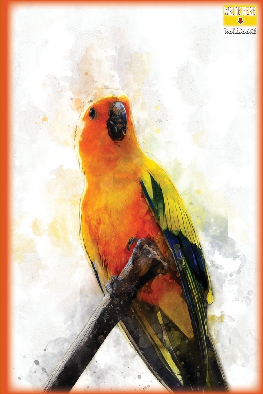 Write Here Notebooks: Parrot Journal / Notebook Lined Paper 150 Pages 6 ...