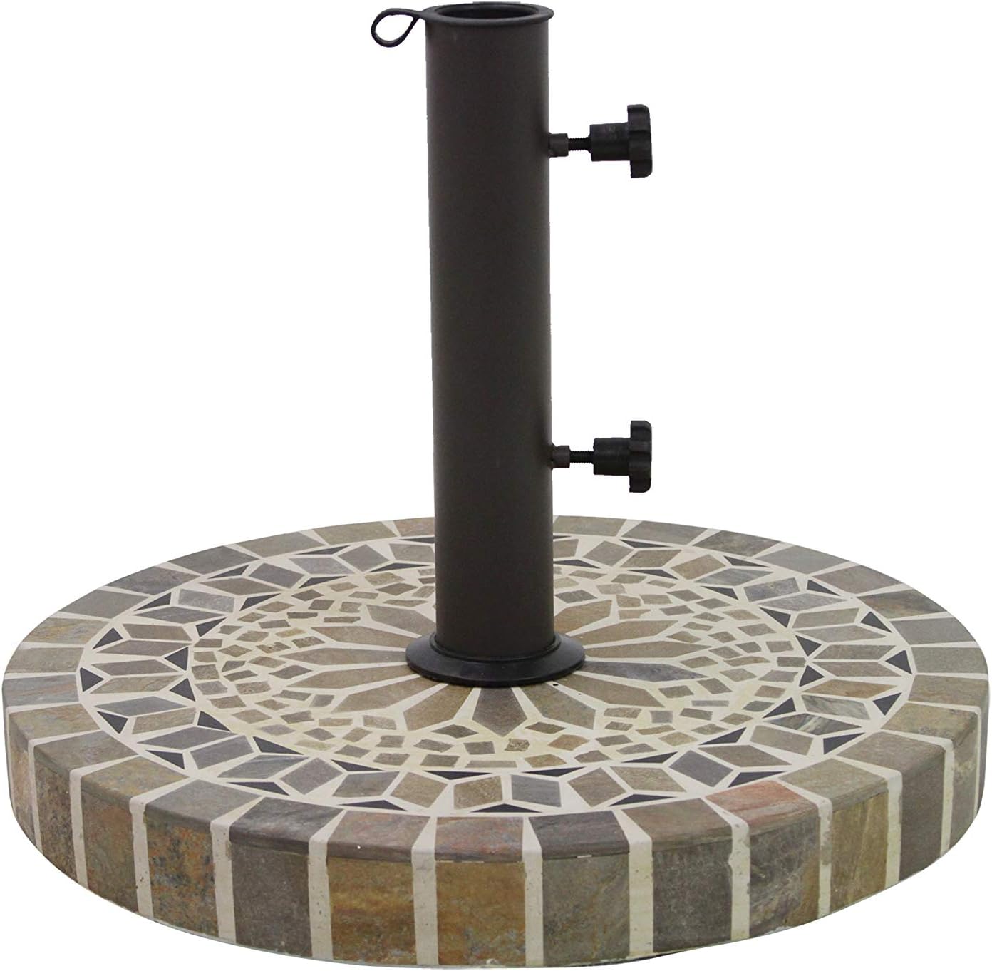 Amazon.com: Outdoor Interiors Natural Stone Umbrella Base, Matte Stone ...