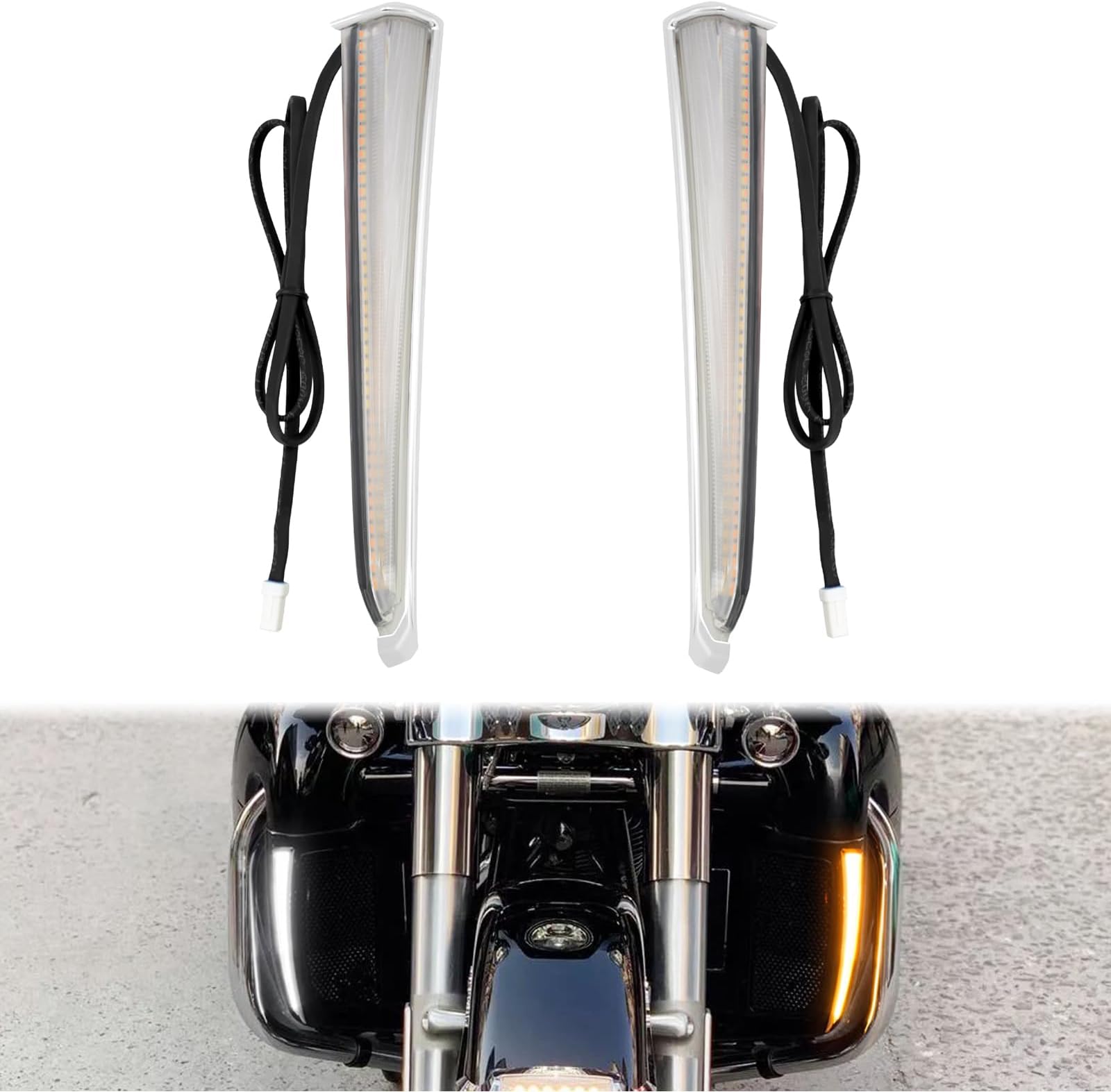 Amazon.com: YHMTIVTU Motorcycle Fairing Lower Lights Turn Signals with ...