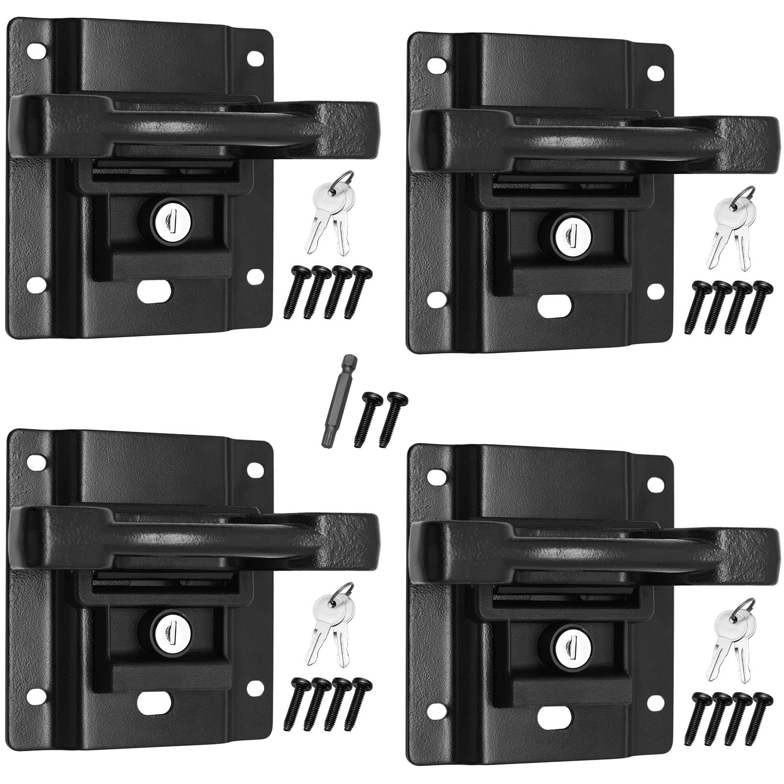 Amazon.com: X4XZ Tie Down Anchors Cleats Bed with Tie Down Plates ...