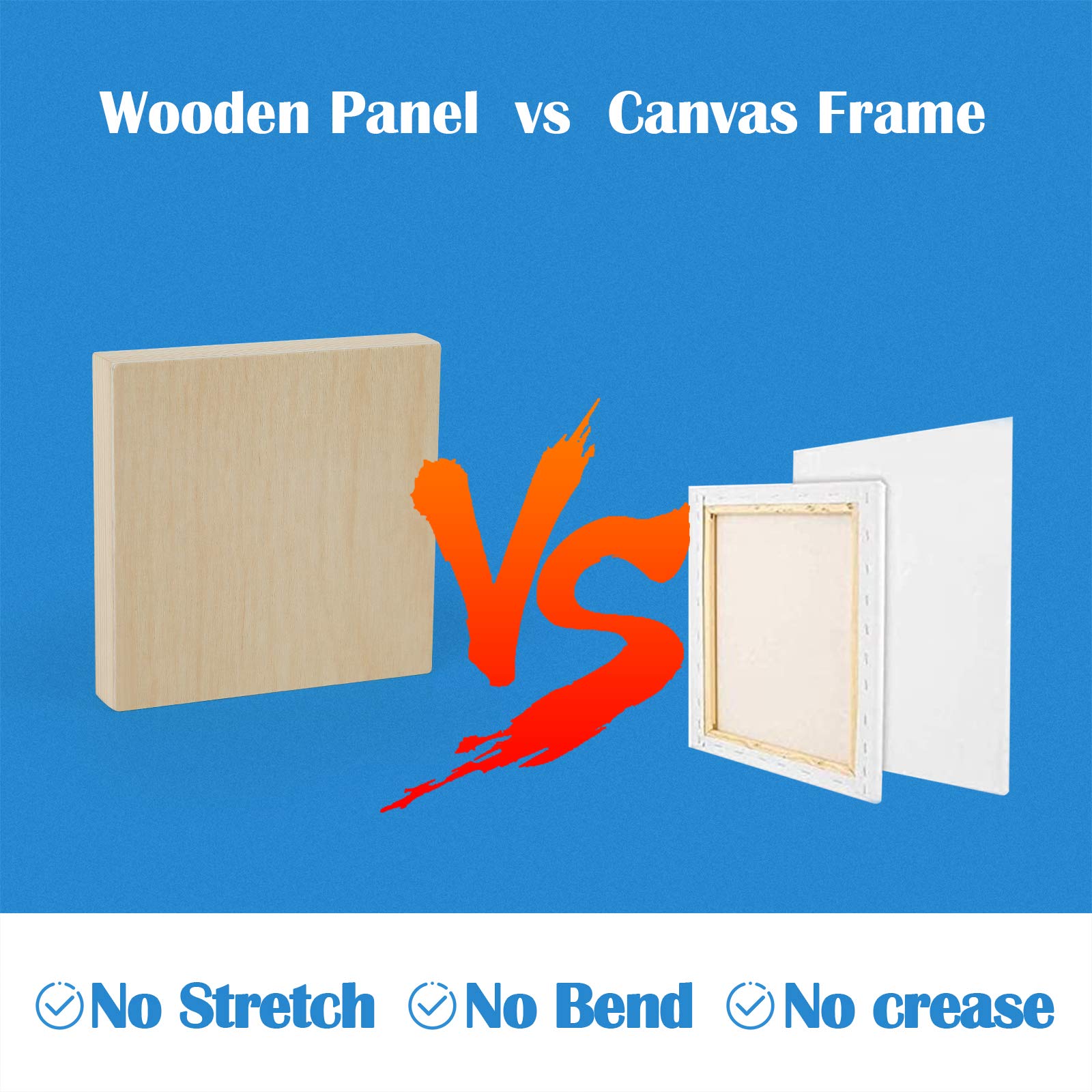 Snapklik.com : Falling In Art Unfinished Birch Wood Panels Kit For Painting