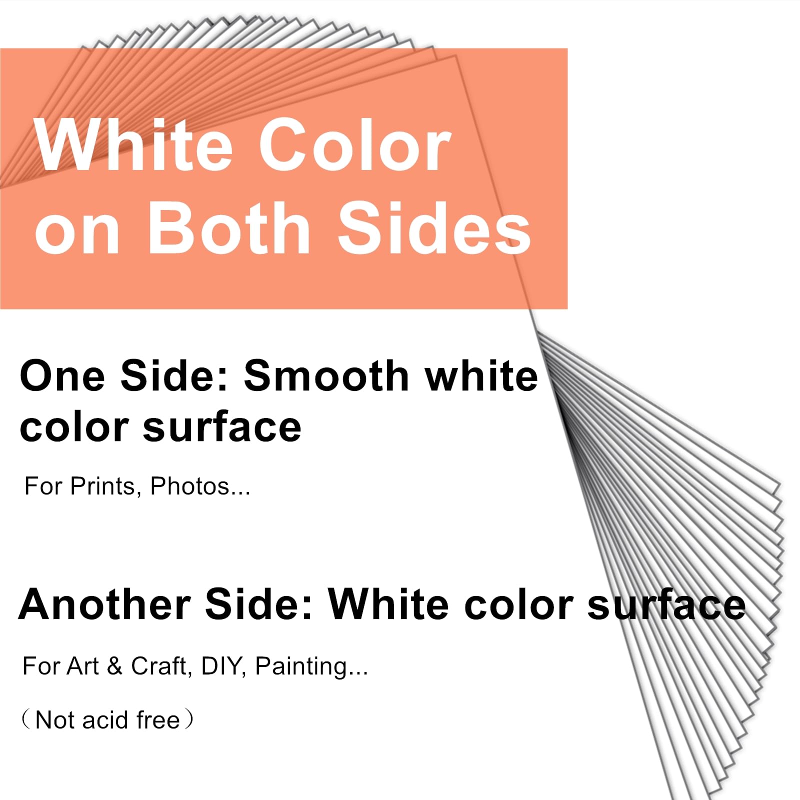 Snapklik.com : 50 Pack Uncut Picture Mat Backing Boards, 11 X 14in Both ...