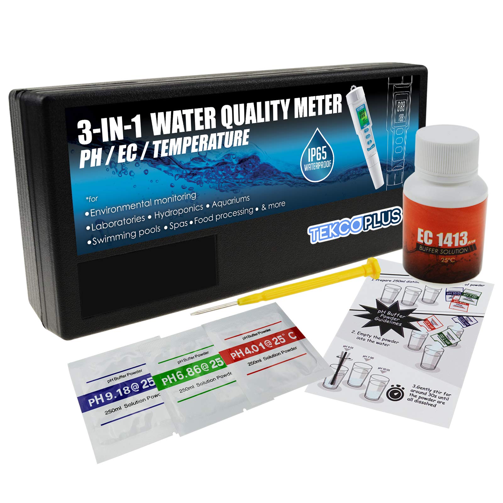 3 in 1 Water Quality Multi-Parameter pH EC Temperature...B07RK6TSNR ...