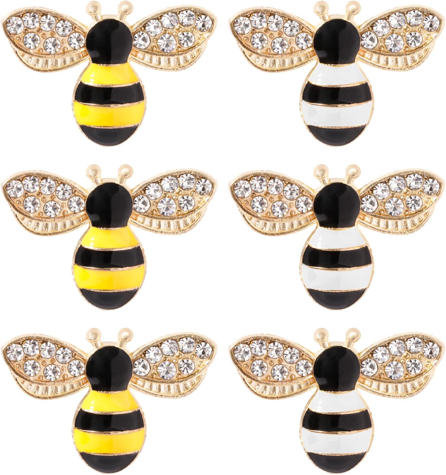 Amazon.com: 20 Pcs Enamel Bee Charms Pendants Rhinestone Enamel Craft ...
