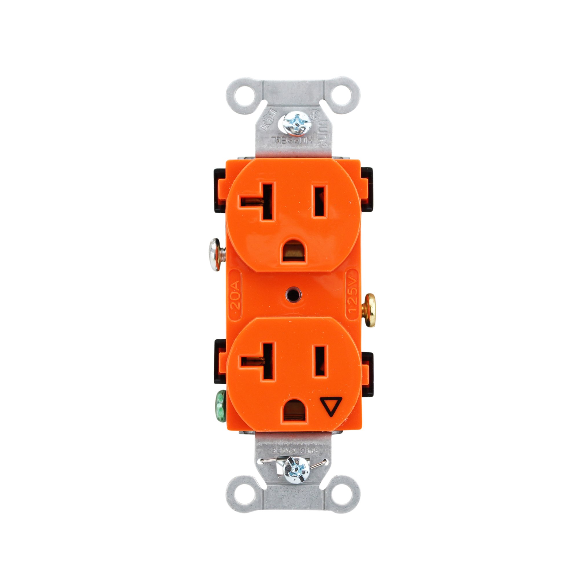 Hubbell IG20CR Duplex Receptacle 20A 125V Nema 5-20R Isolated Ground ...