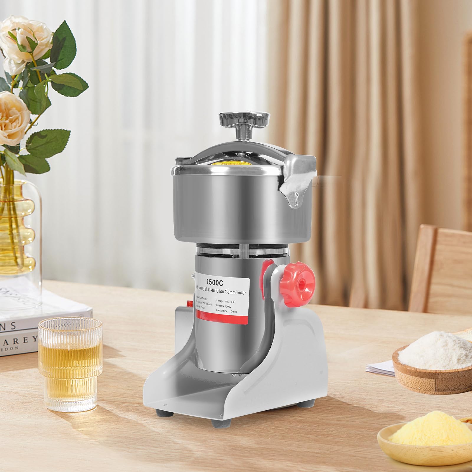 Mill Grinder Electric Grain Grinder Mill 3000W, 110V Dry Cereals ...