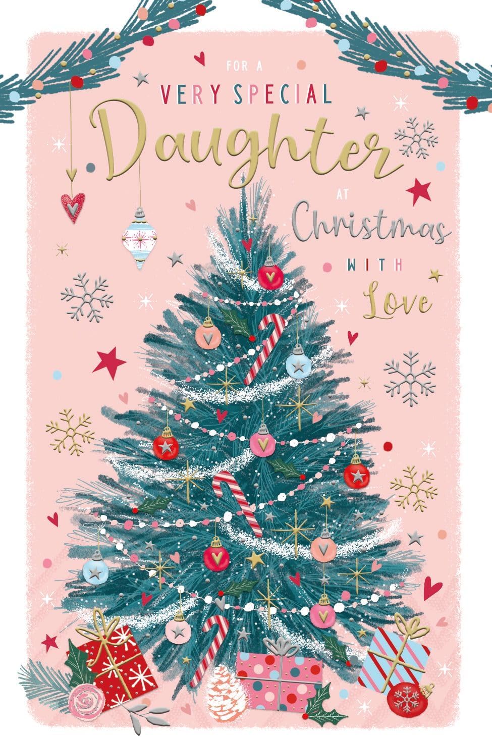 ICG Very Special Daughter Christmas Card - Gorgeous Christmas Tree with ...